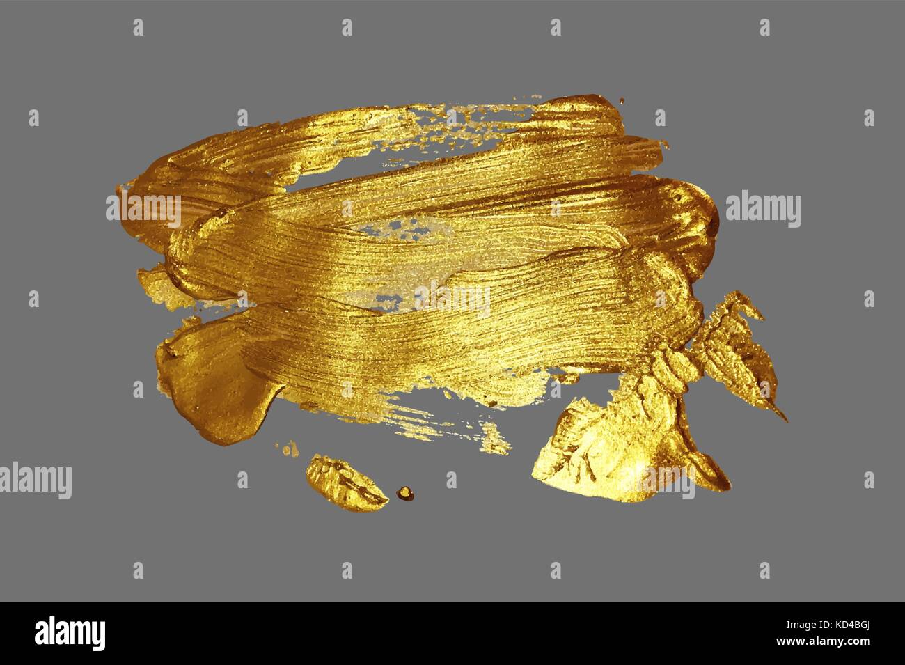 hand drawing gold brush stroke paint spot Stock Vector Image & Art - Alamy