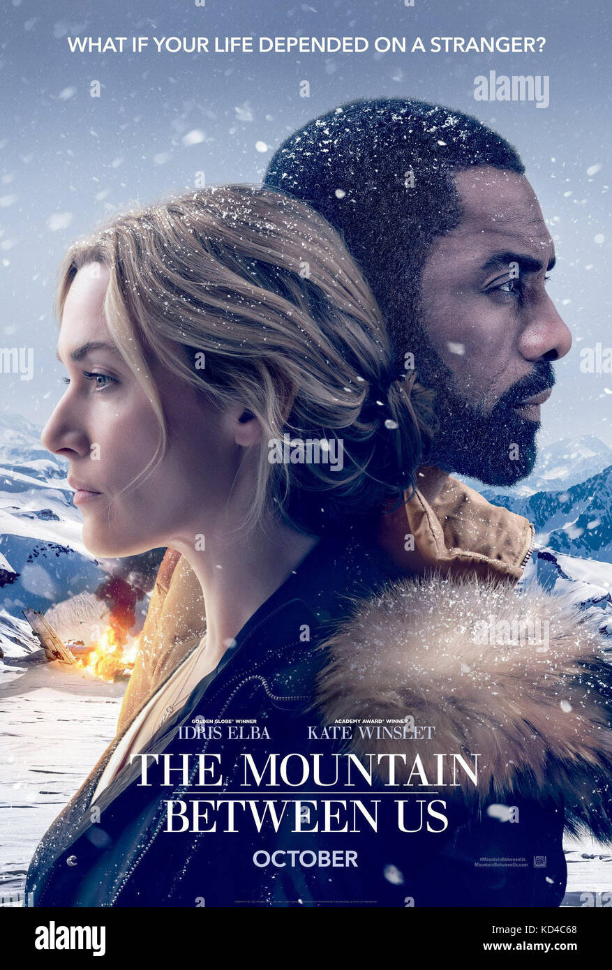 THE MOUNTAIN BETWEEN US, US poster, from left: Kate Winslet, Idris Elba, 2017. TM and copyright ...