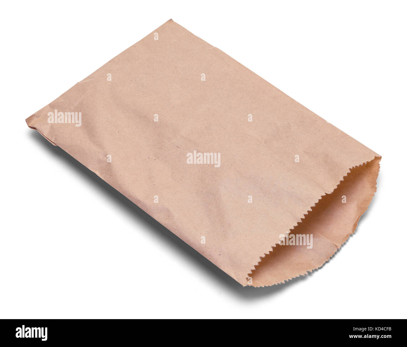 Brown Paper Snack Bag Isolated on a White Background Stock Photo - Alamy