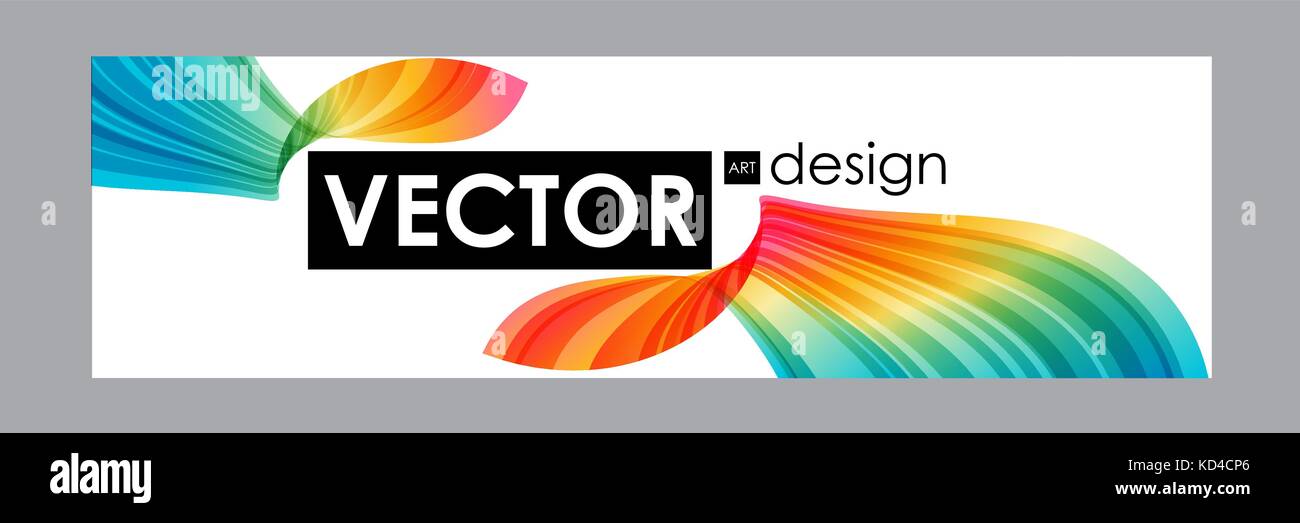 Colorful banner with bright flow elements, abstract layout Stock Vector ...