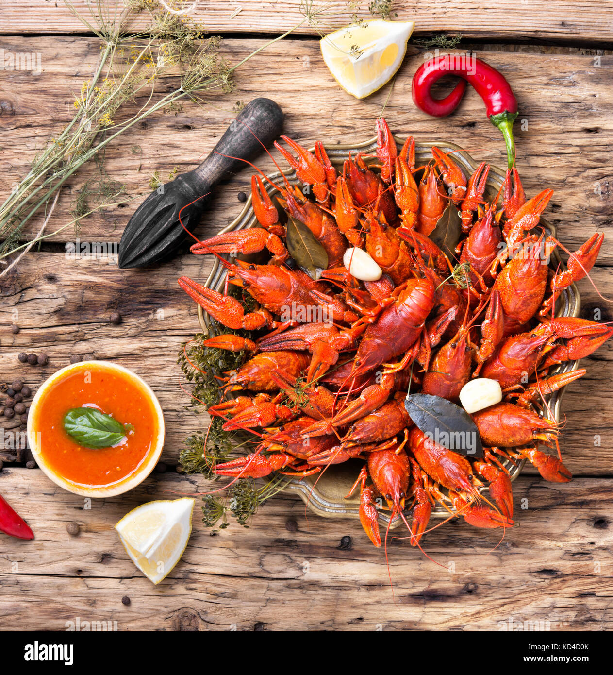 tasty seafood shellfish served on the plate Stock Photo - Alamy
