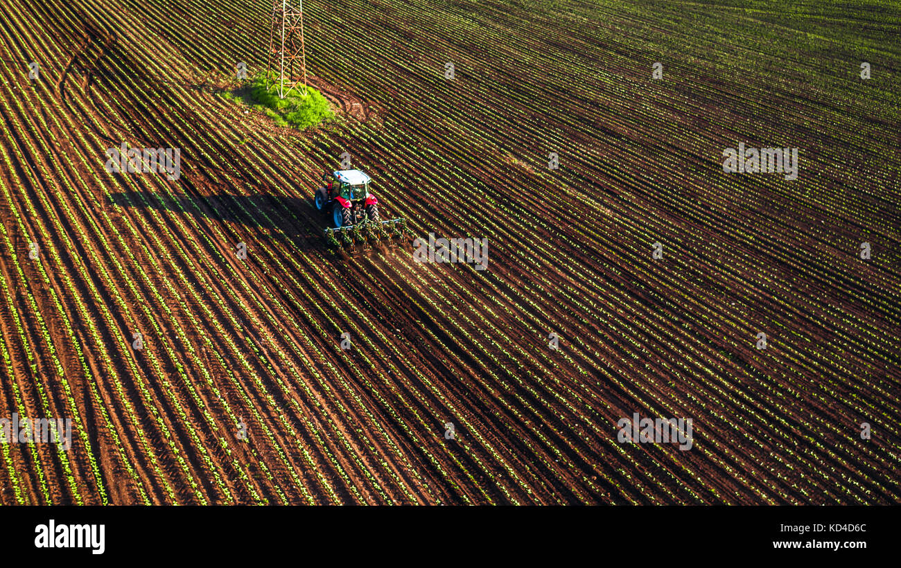 Farmland aerial tractor hi-res stock photography and images - Alamy