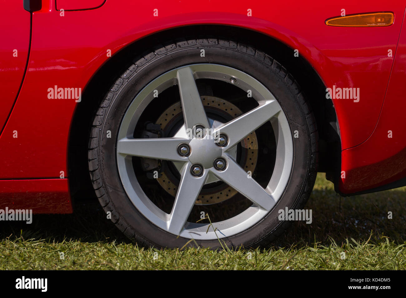 Close up view of a sports car wheel Stock Photo - Alamy
