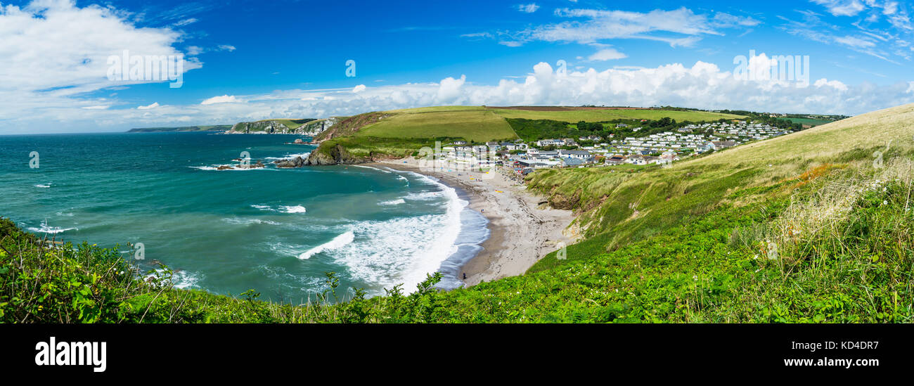 Overlooking the beach at Challaborough Bay near Bigbury South Devon ...