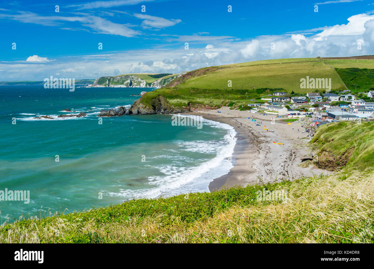 Overlooking the beach at Challaborough Bay near Bigbury South Devon ...