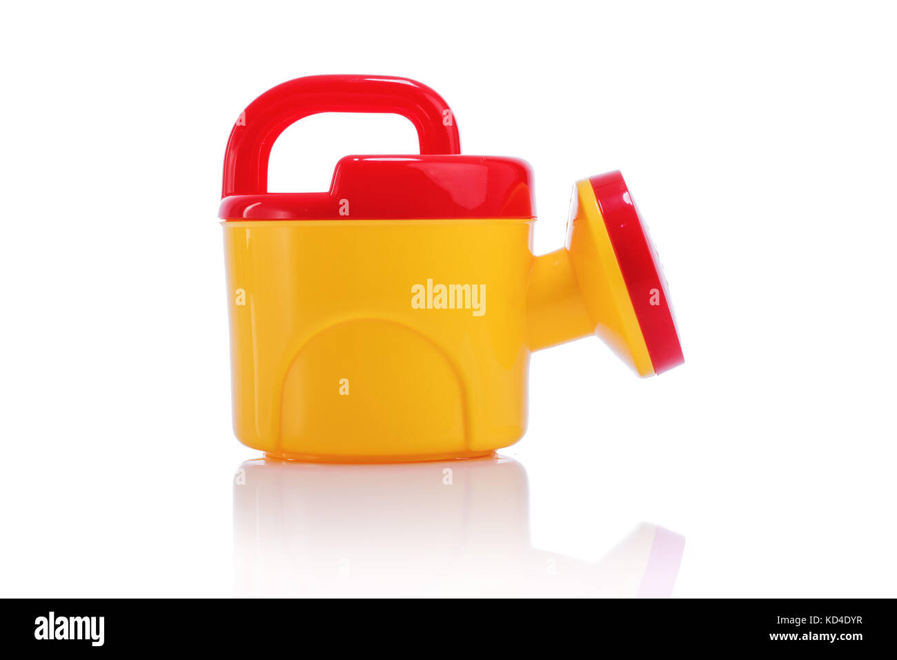 Child's plastic watering can isolated on white background Stock Photo ...
