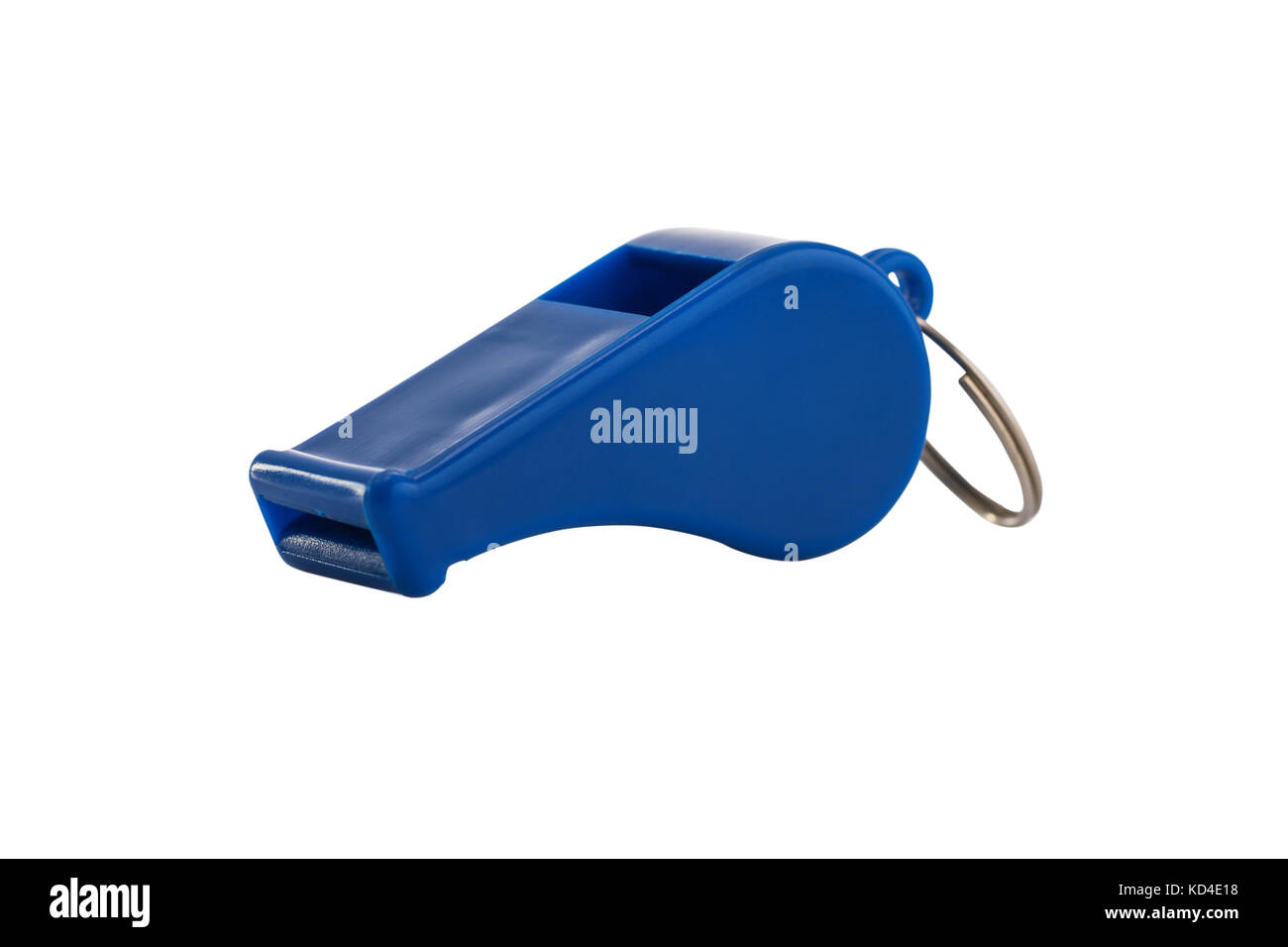 Blue sport whistle isolated on white background Stock Photo - Alamy