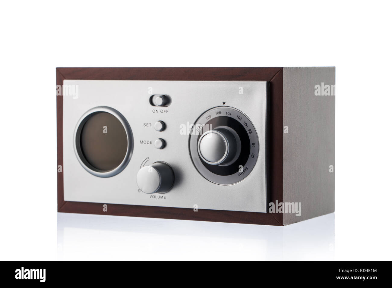 Retro radio isolated on white background Stock Photo - Alamy