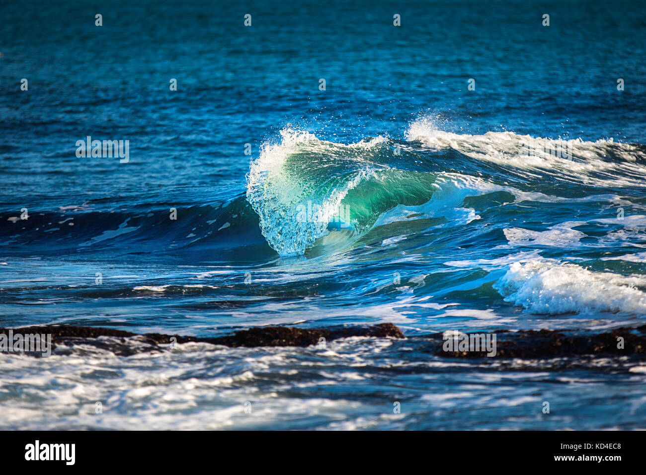 Beautiful Blue Ocean Wave Stock Photo - Alamy
