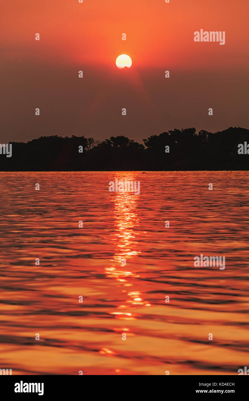 Warm colors of s sunset river hi-res stock photography and images - Alamy