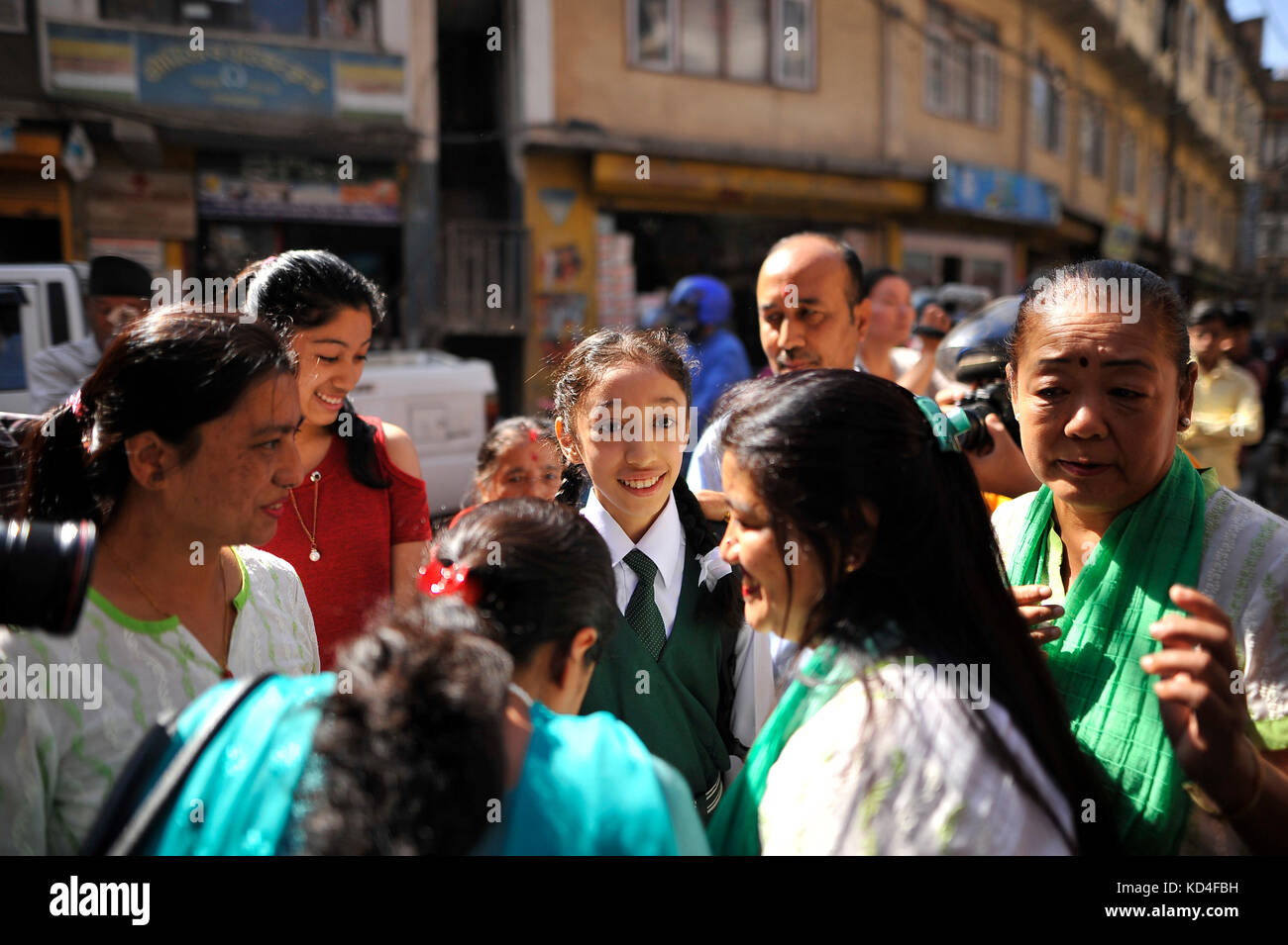 Kathmandu, Nepal. 09th Oct, 2017. School Teachers of Green Peace Co-Ed ...