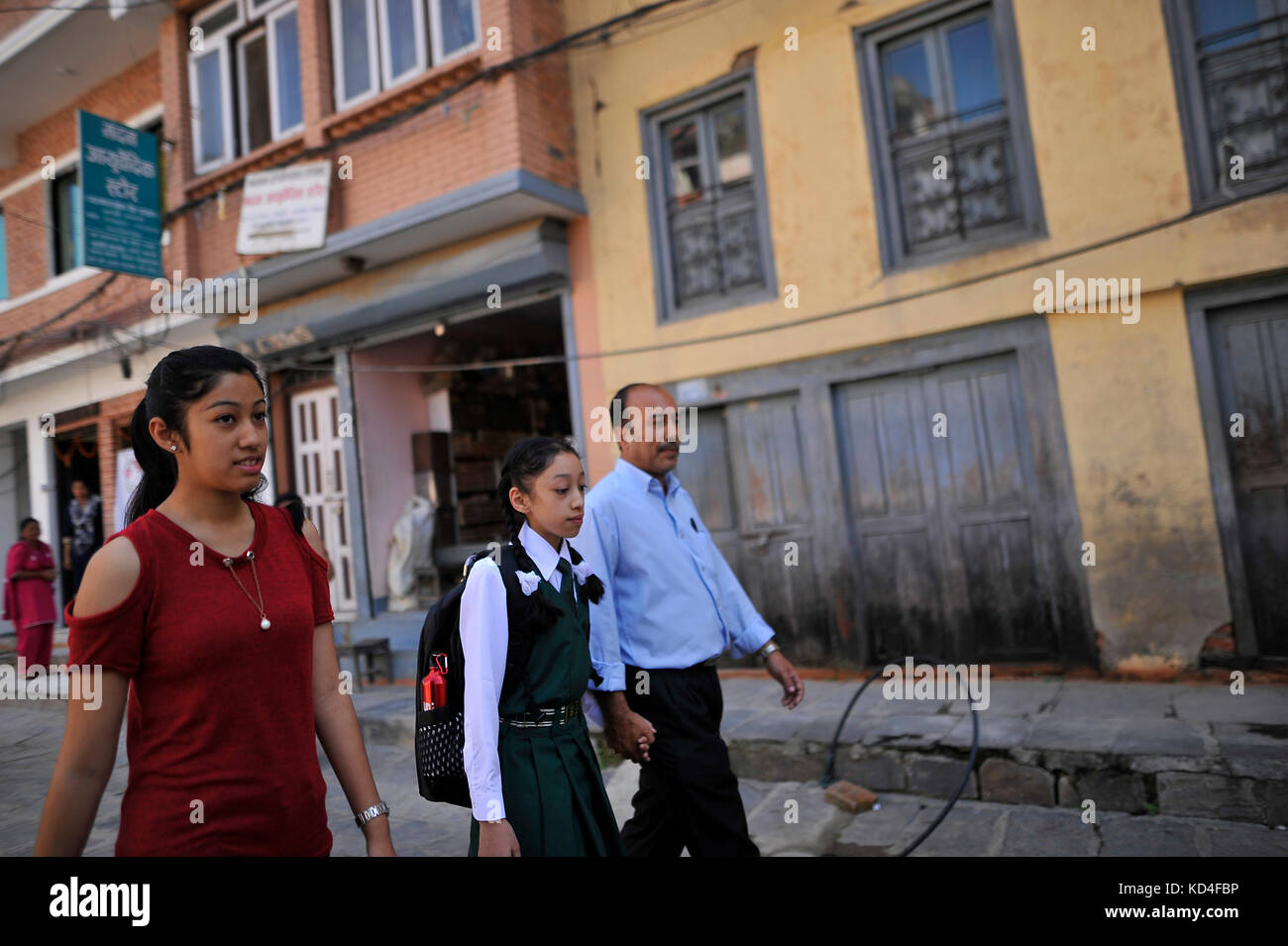 Kathmandu, Nepal. 09th Oct, 2017. Formal Living Goddess Kumari MATINA ...