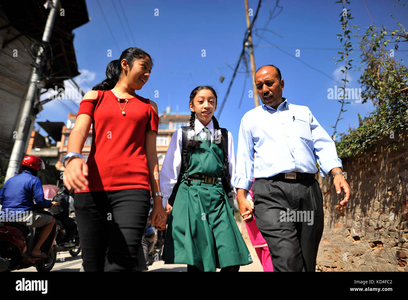 Kathmandu, Nepal. 09th Oct, 2017. Formal Living Goddess Kumari MATINA ...