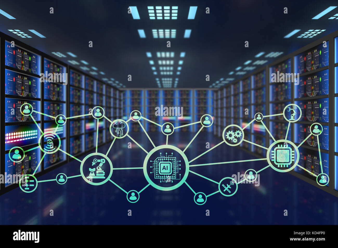 Artificial intelligence modern computing concept Stock Photo - Alamy