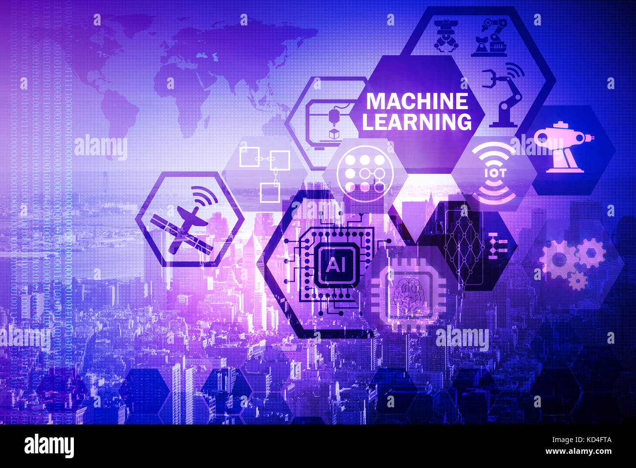 Concept of modern IT technology with machine learning Stock Photo - Alamy
