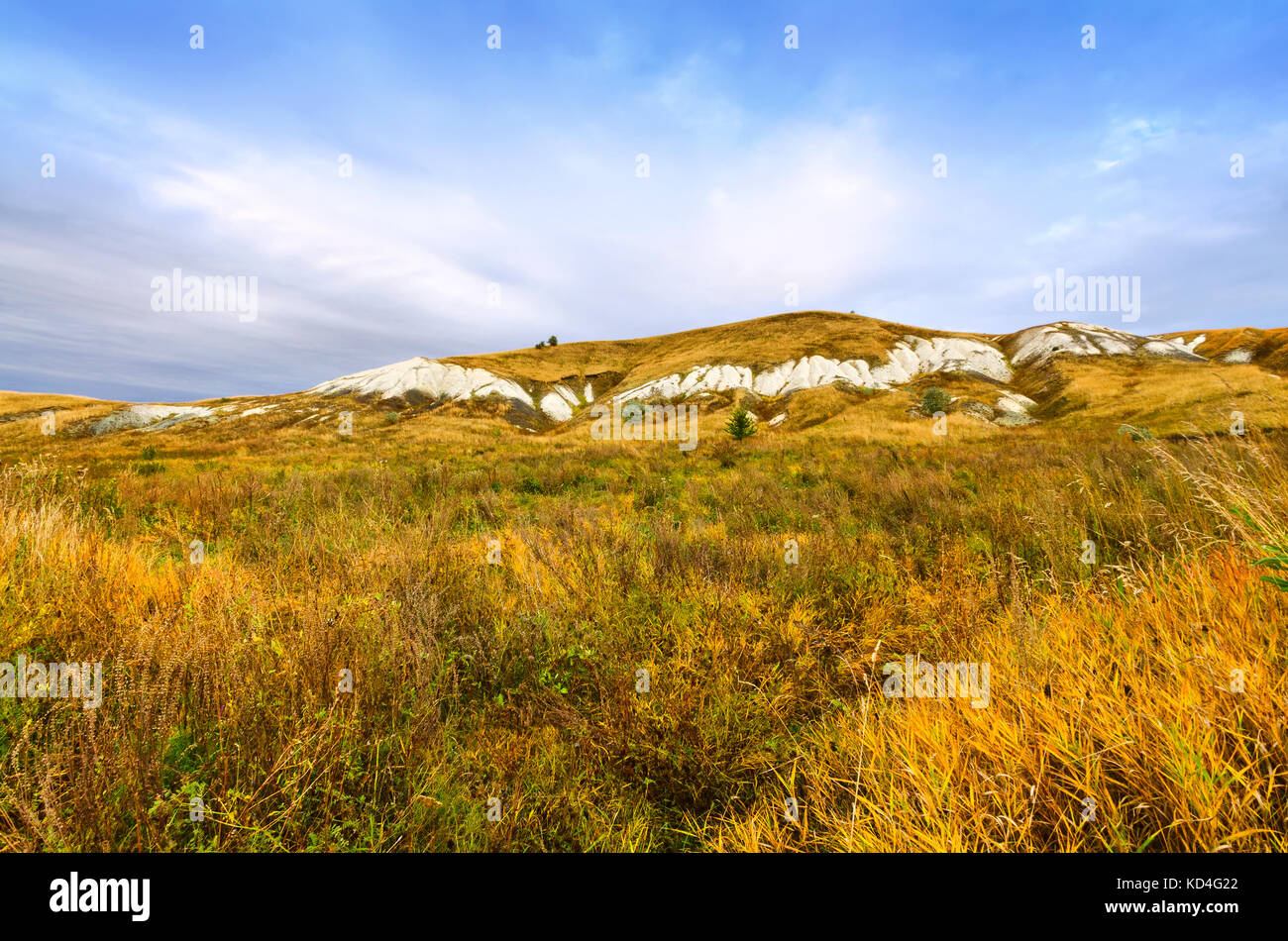 Autumn landscape with limestone mountains in Russia Stock Photo - Alamy