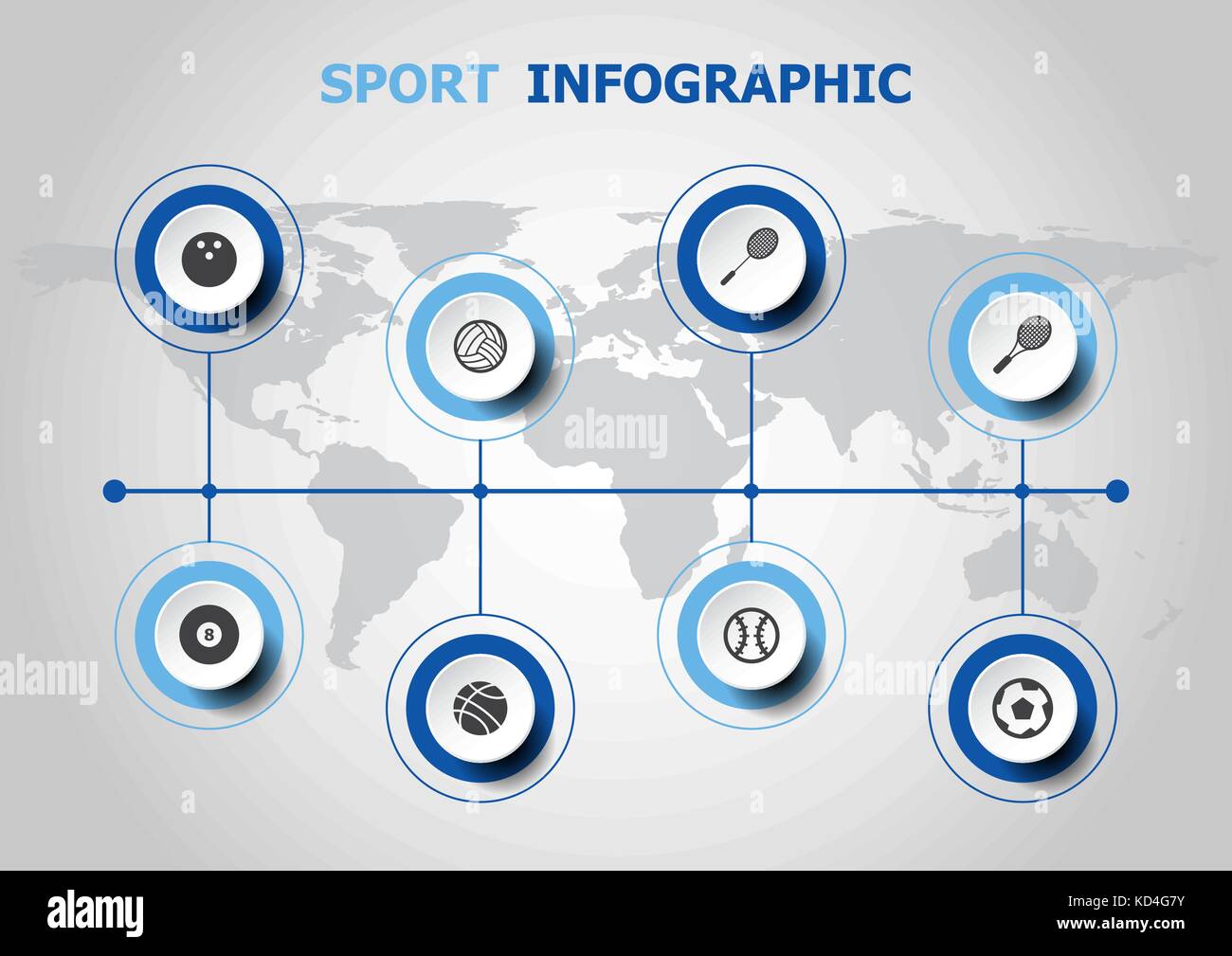 Infographic design with sport icons, stock vector Stock Vector Image ...