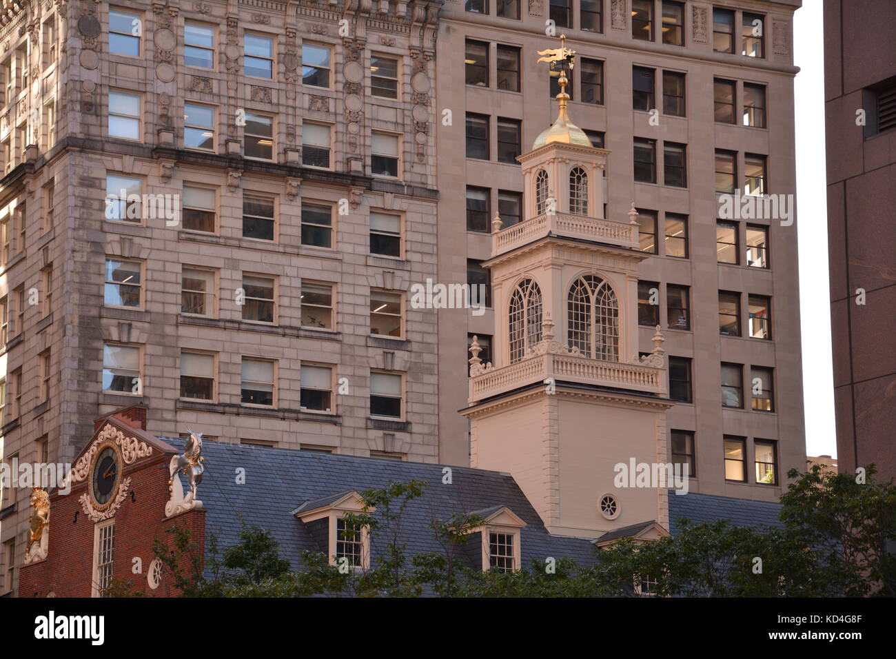 The Old State House in downtown Boston, Massachusetts,USA Stock Photo ...