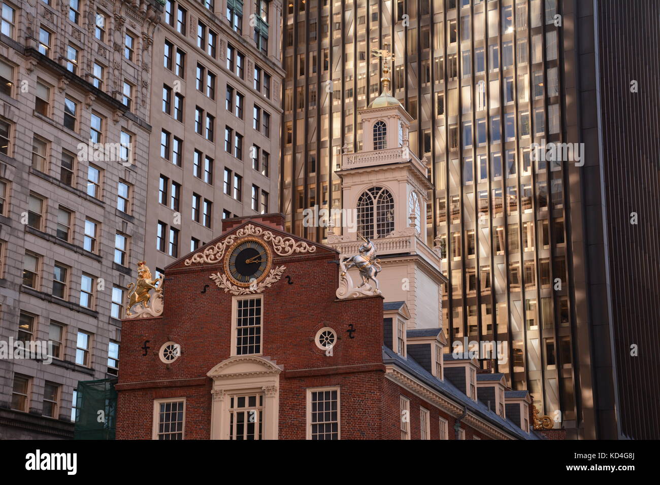 The Old State House in downtown Boston, Massachusetts,USA Stock Photo ...