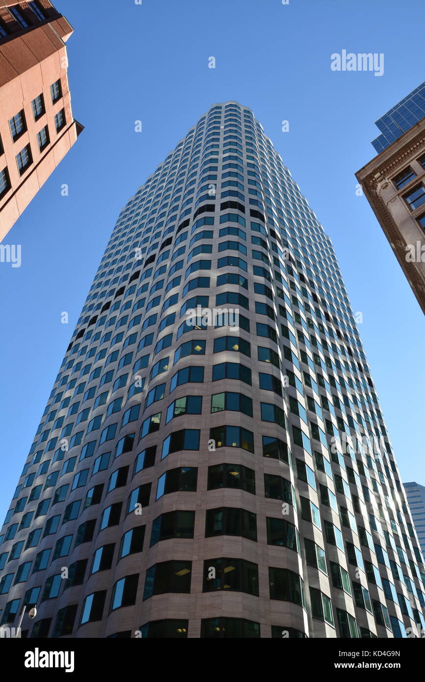 Skyscraper archiecture in downtown Boston's Financial District Stock ...