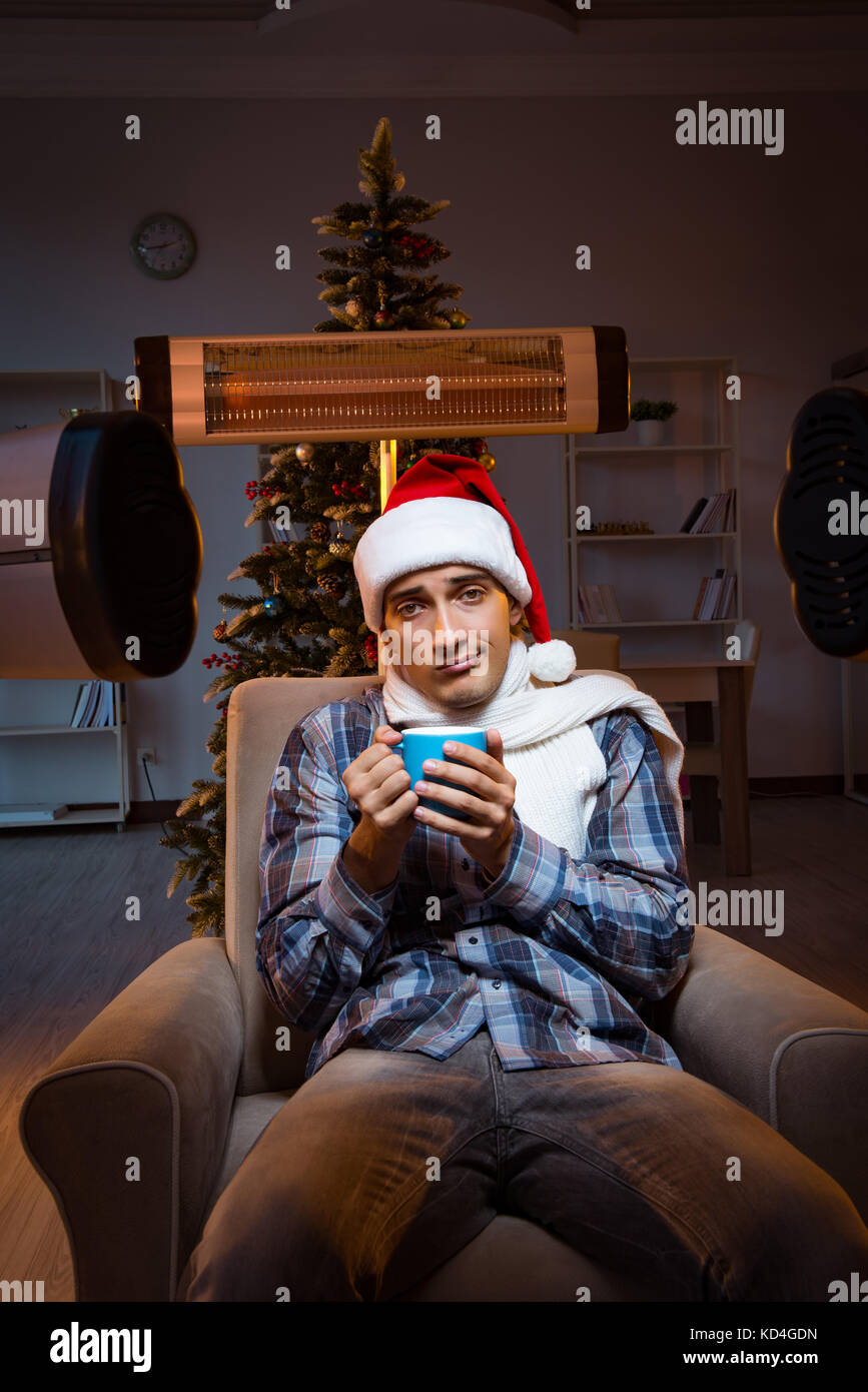 Man suffering from cold at home Stock Photo - Alamy