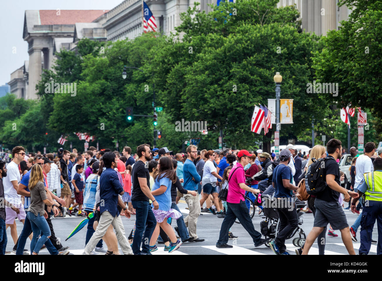 Washington DC,District of Columbia,Constitution Avenue,pedestrians ...