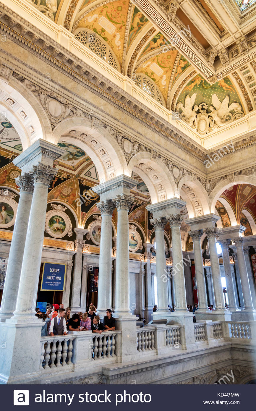 Library Of Congress Great Hall Stock Photos & Library Of Congress Great ...