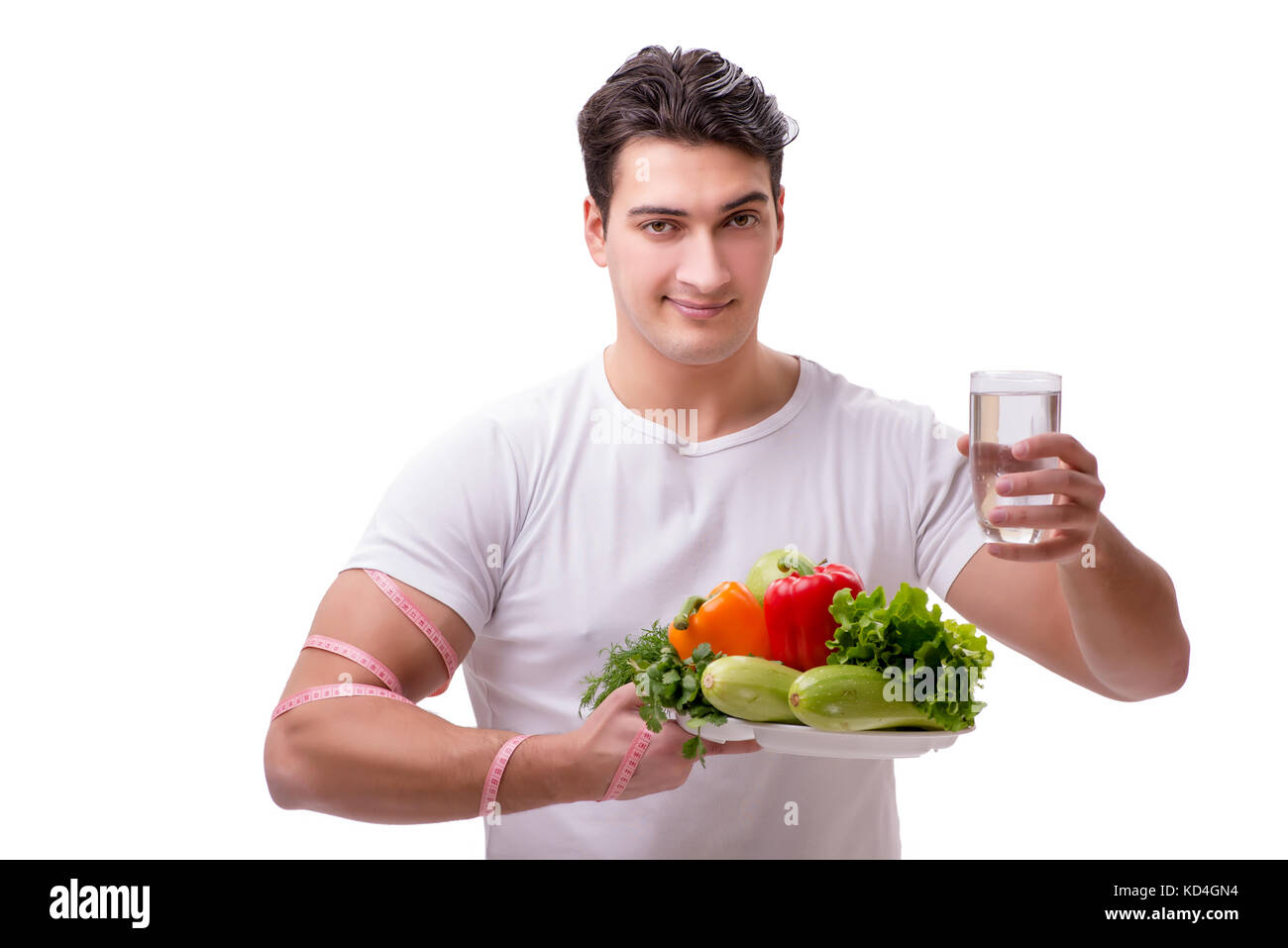 Man in healthy eating concept Stock Photo - Alamy