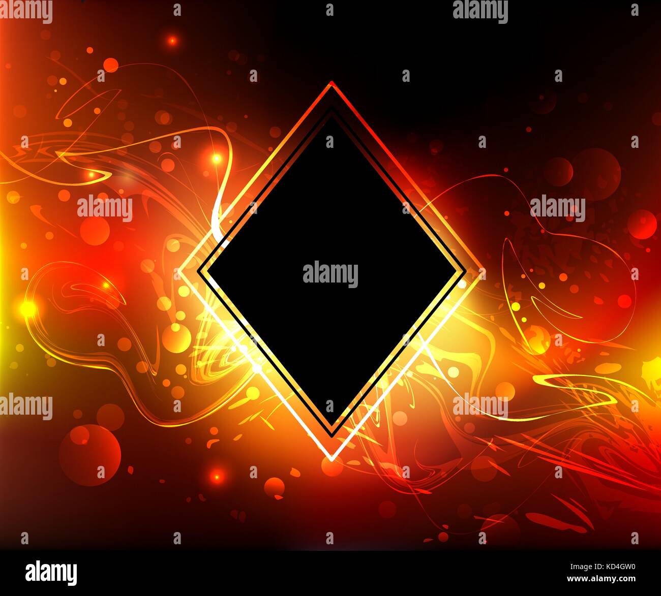 Rhombus black banner on Stock Vector Images - Alamy