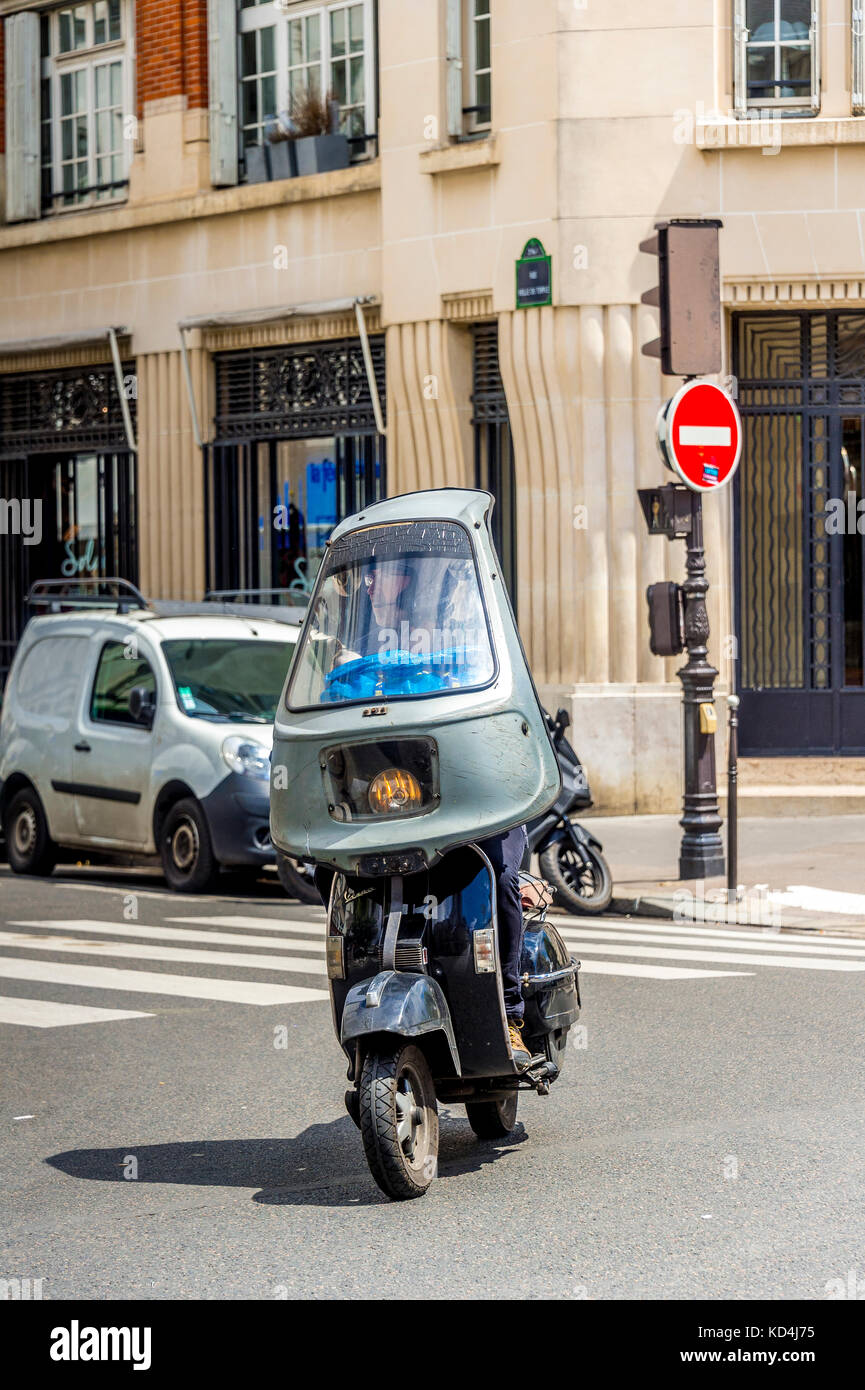 Old weird Scooter in Paris, France Stock Photo - Alamy