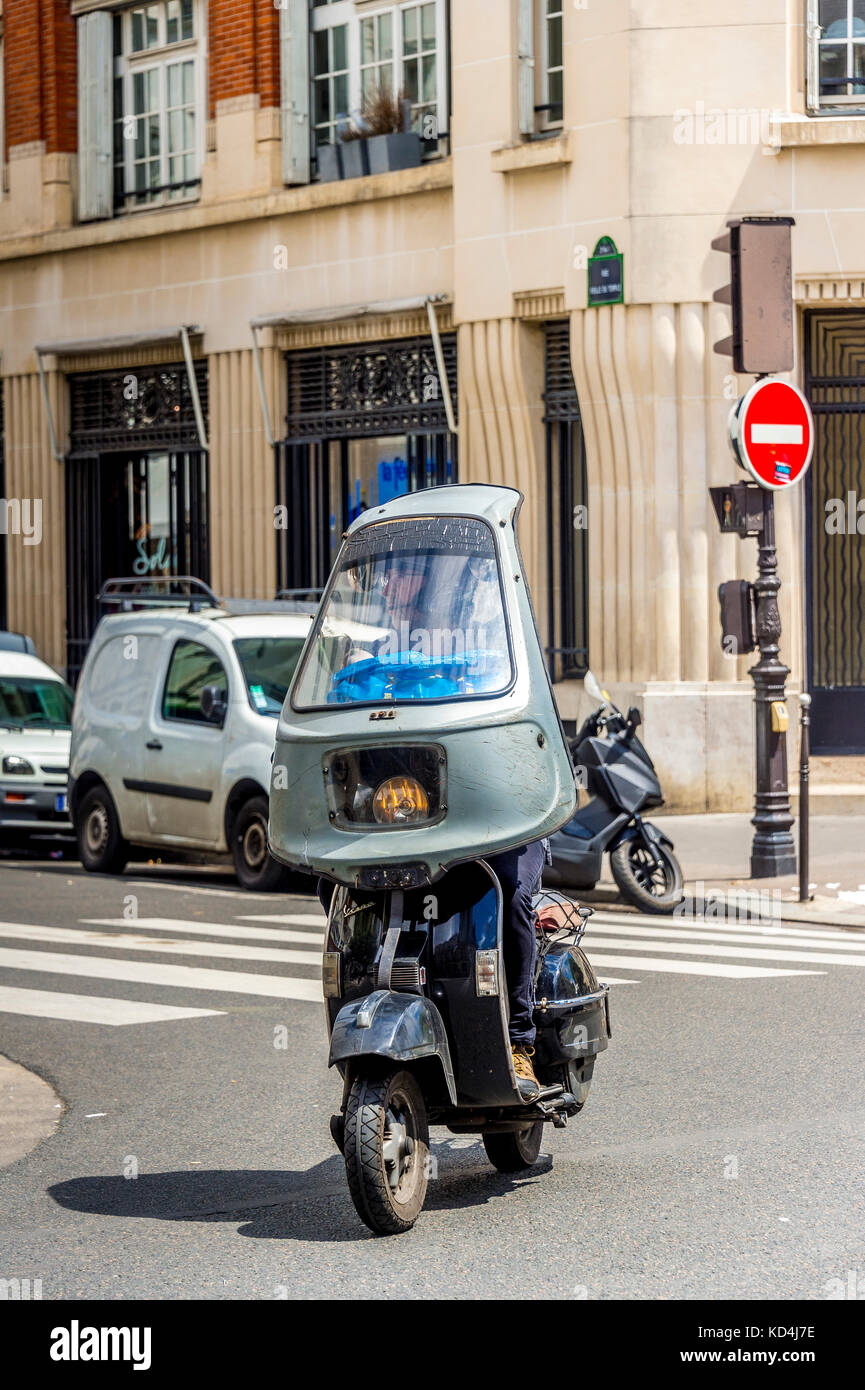 Old weird Scooter in Paris, France Stock Photo - Alamy