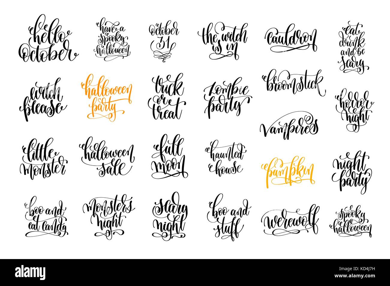 Boo halloween lettering Stock Vector Images - Alamy