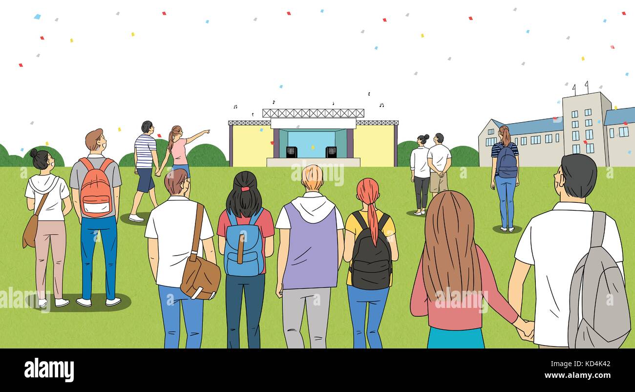 Person summer festival Stock Vector Images - Alamy