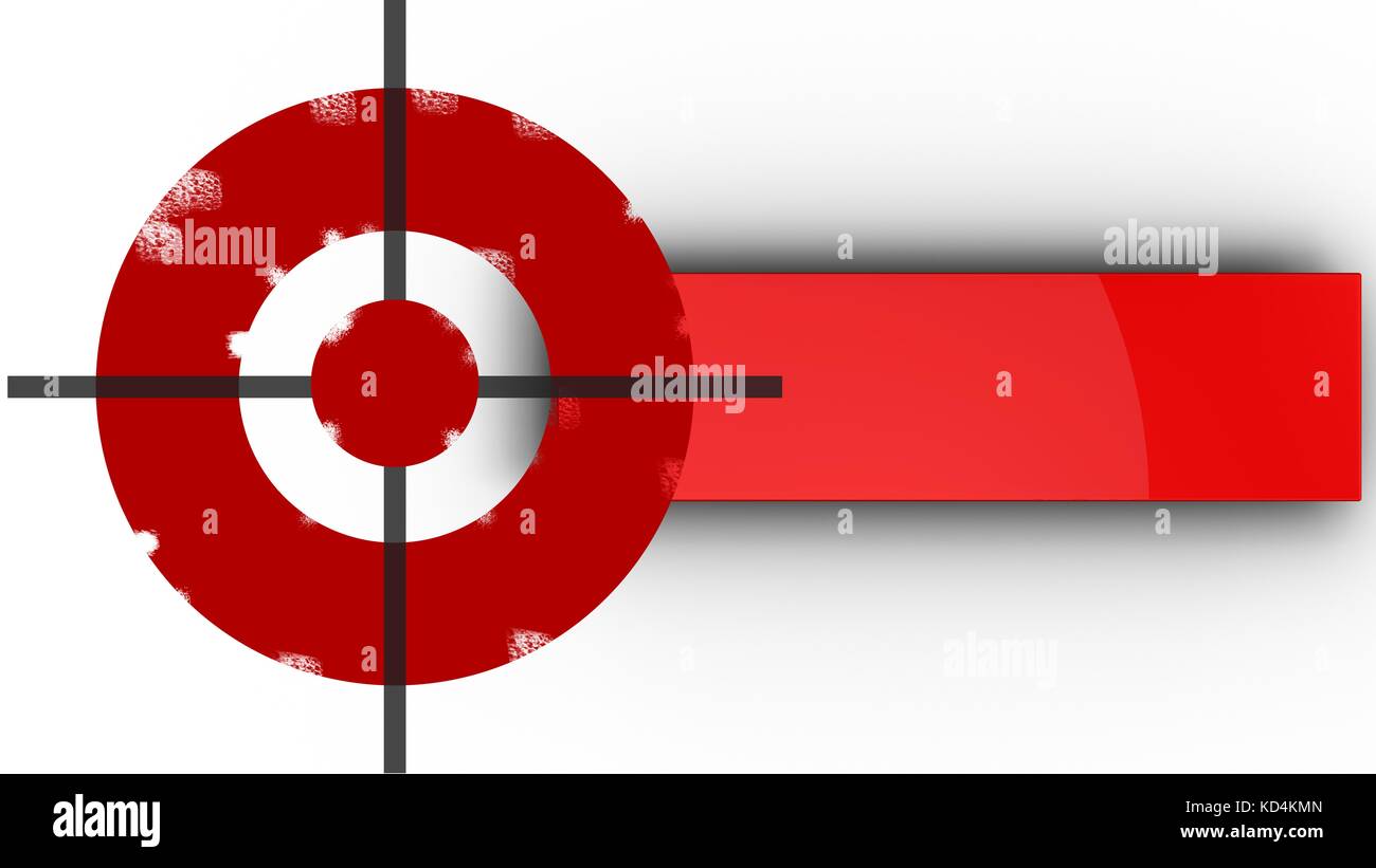 3d illustration of painted target over white background Stock Photo - Alamy