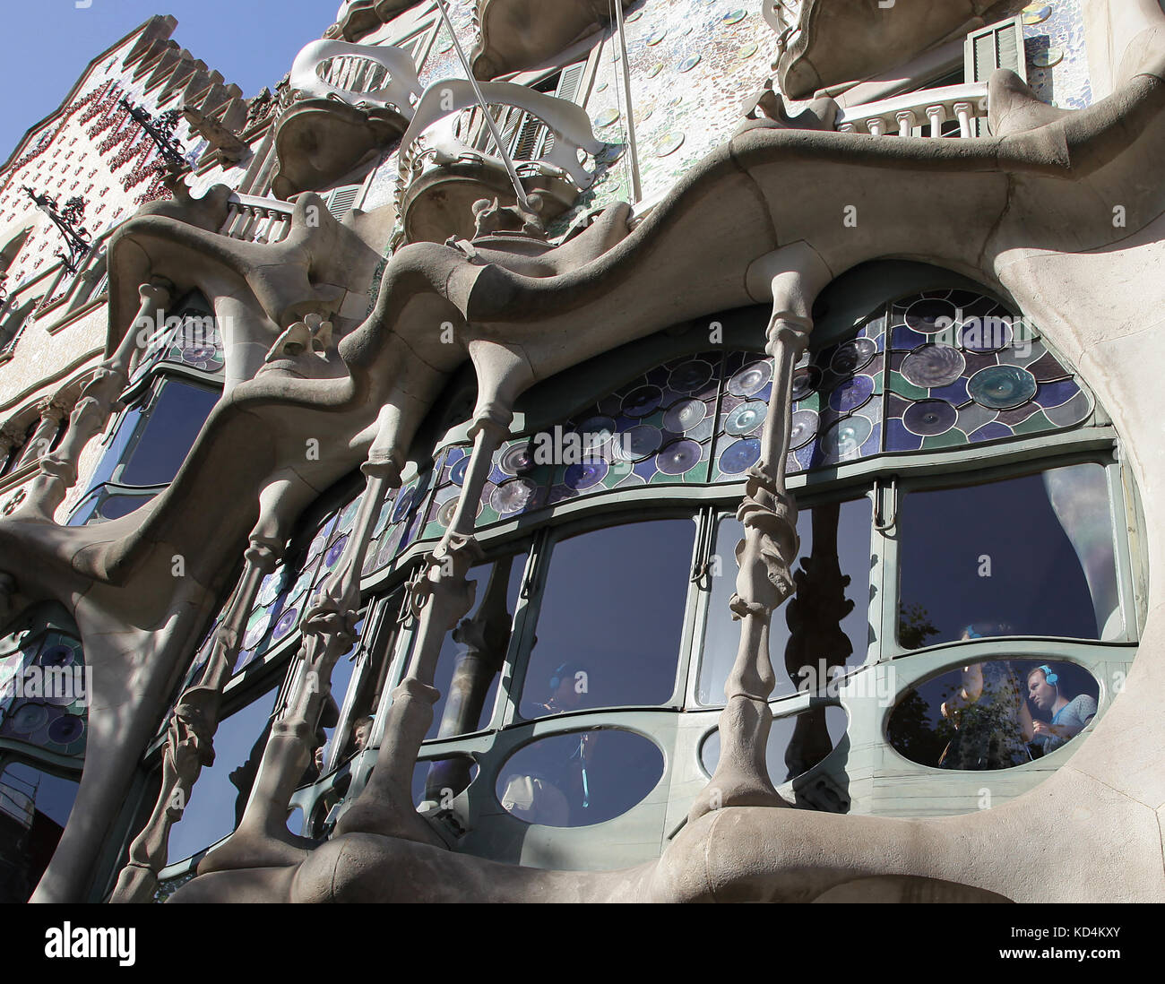 Exterior Facade of Casa Batllo designed by Antoni Gaudi barcelona spain ...