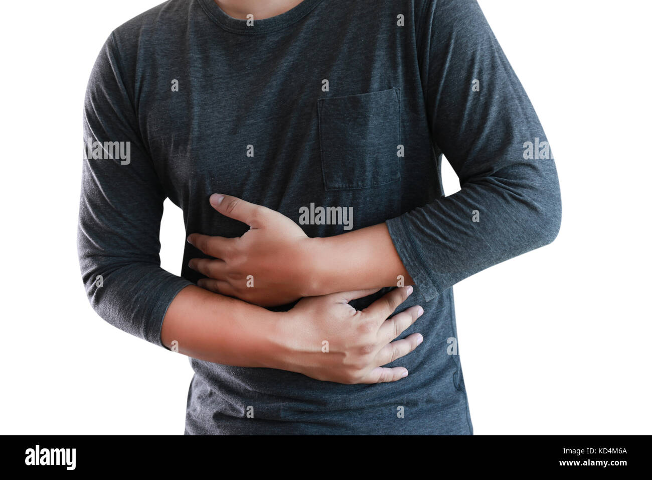 MAN with symptomatic acid reflux , suffering from acid reflux Stock ...