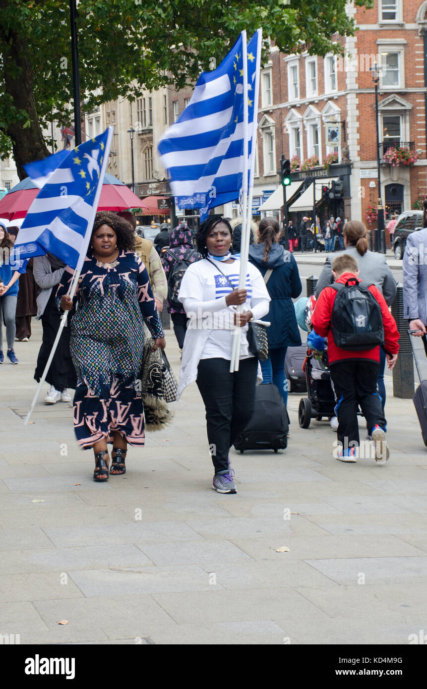 London United Kingdom -1 October 2017: Southern Cameroon protesters ...