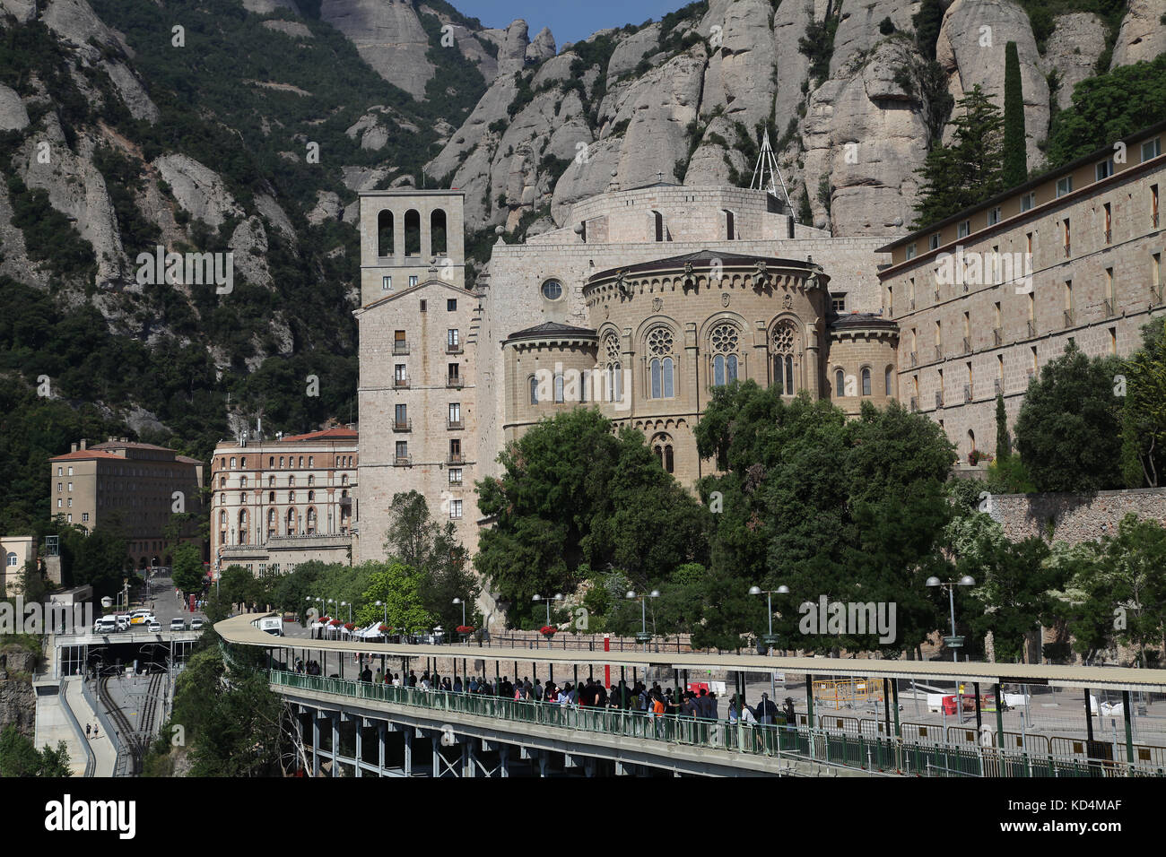 Basilica at Montserrat.The Church at Montserrat Monastery near ...