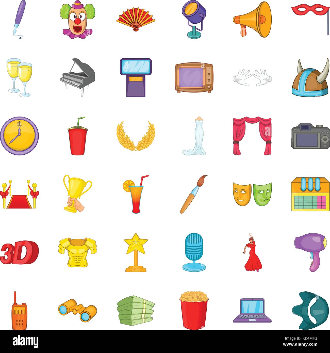 Spotlight icons set, cartoon style Stock Vector Image & Art - Alamy