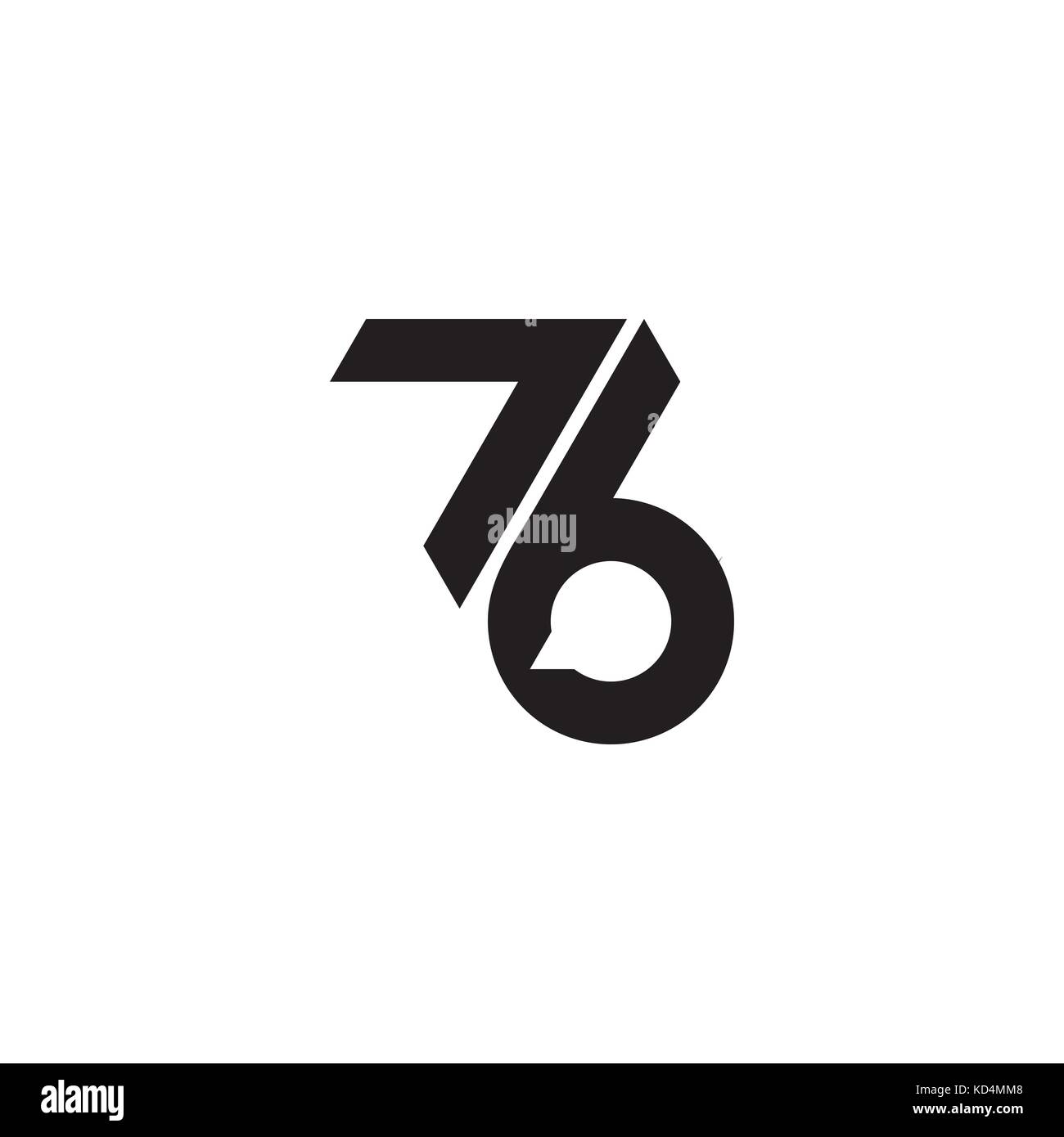 number 7 6 arrow logo vector Stock Vector Image & Art - Alamy