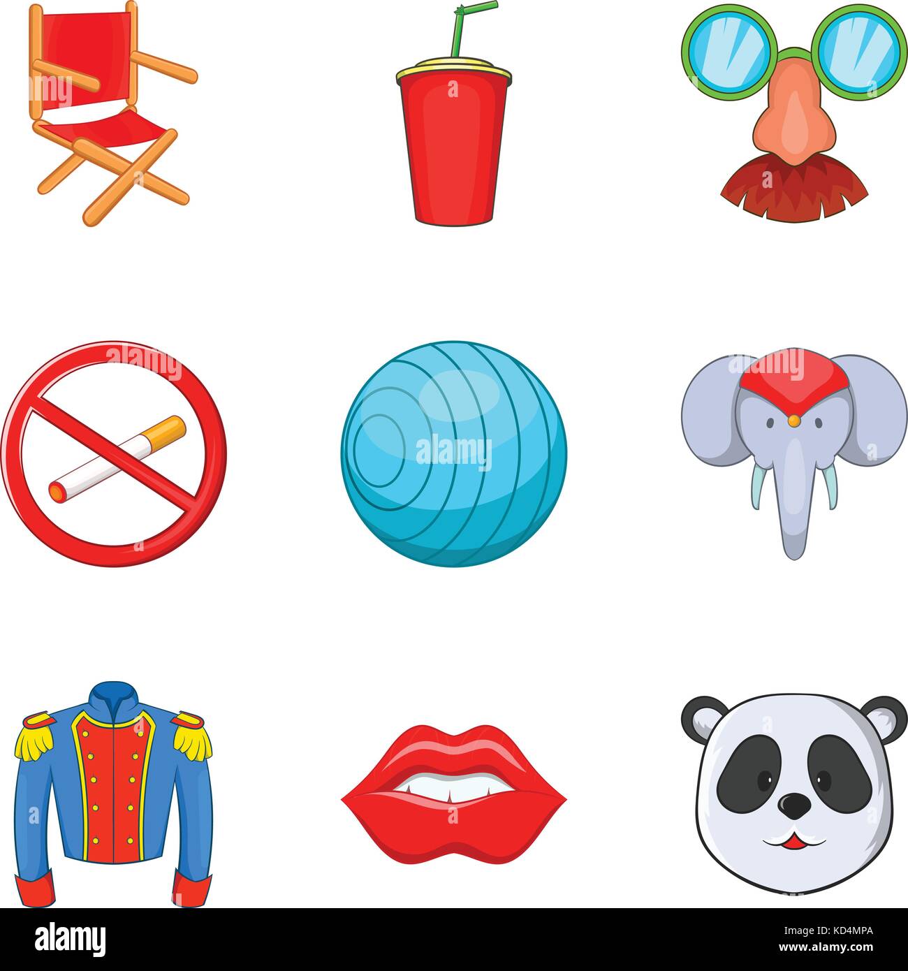 Joke icons set, cartoon style Stock Vector Image & Art - Alamy