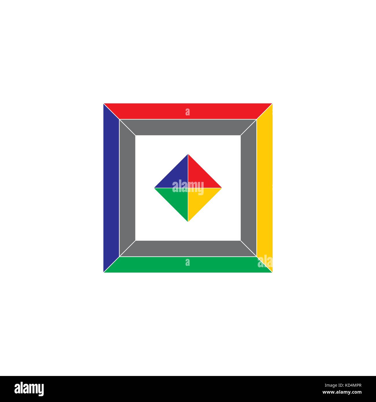 square shape colors logo vector Stock Vector Image & Art - Alamy