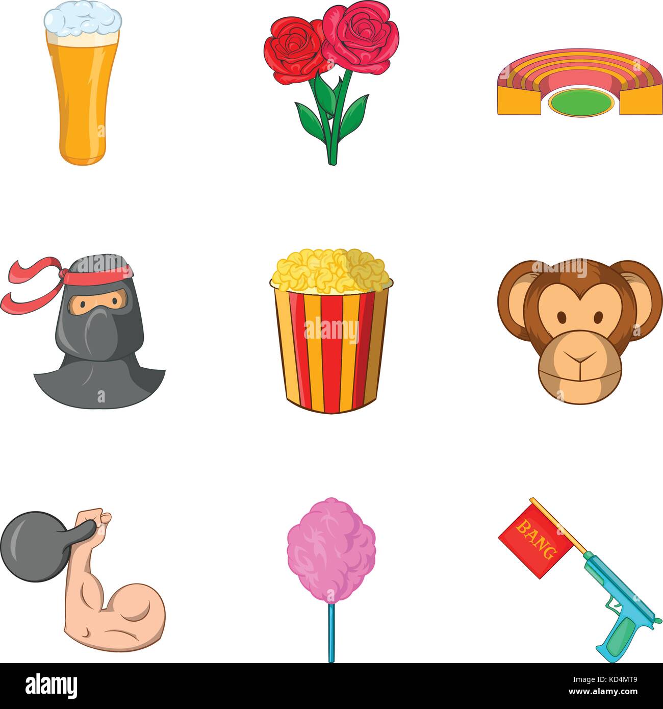 Improvisation icons set, cartoon style Stock Vector Image & Art - Alamy
