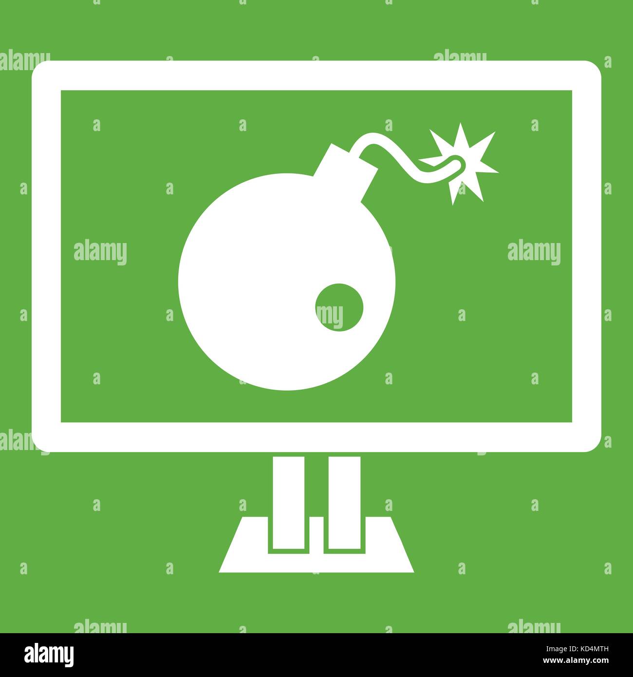 Bomb icon on screen hi-res stock photography and images - Alamy