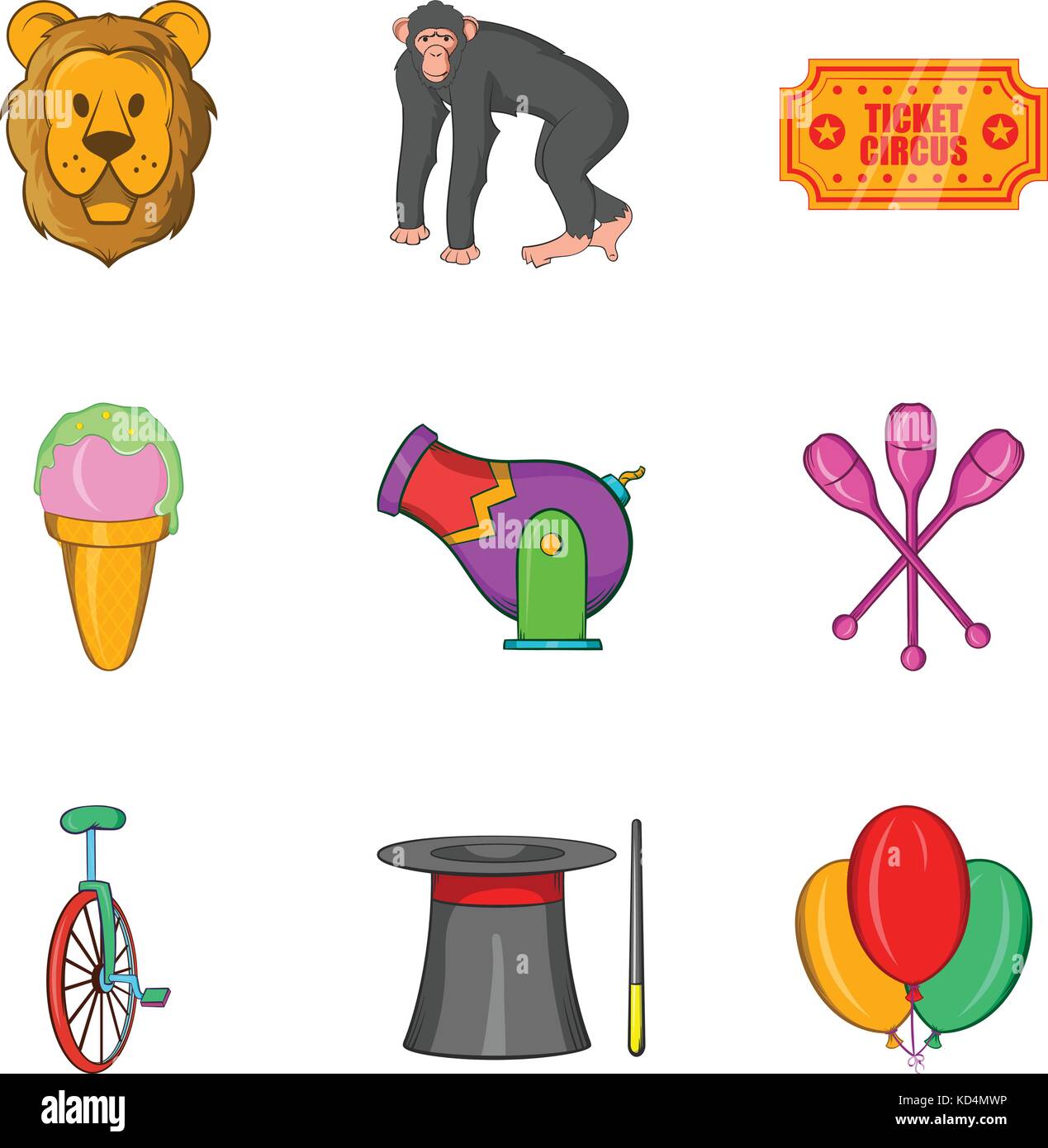 Memorable show icons set, cartoon style Stock Vector Image & Art - Alamy