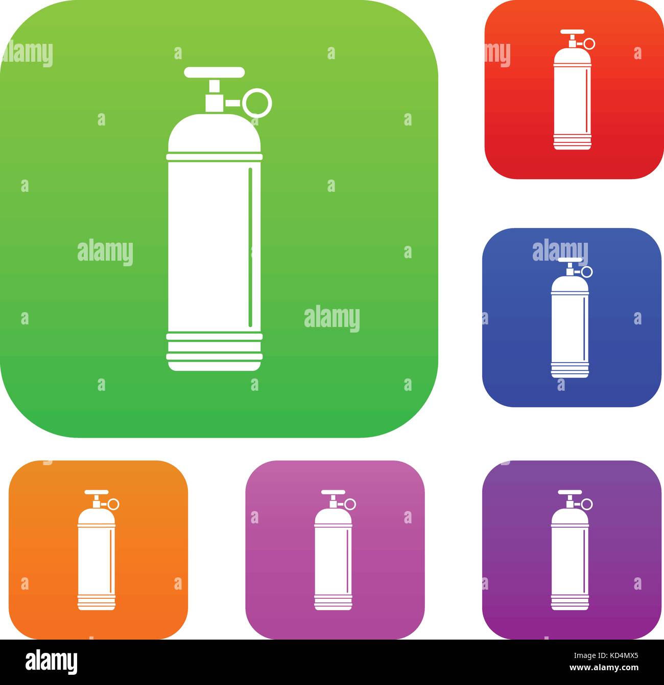 Compressed gas container set color collection Stock Vector Image & Art ...