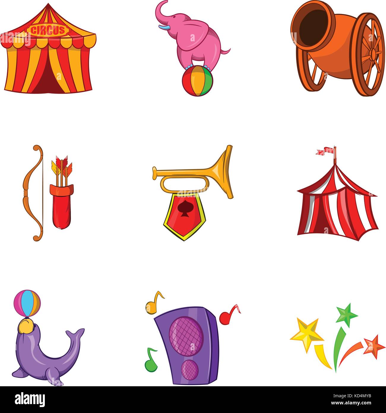 Trick icons set, cartoon style Stock Vector Image & Art - Alamy