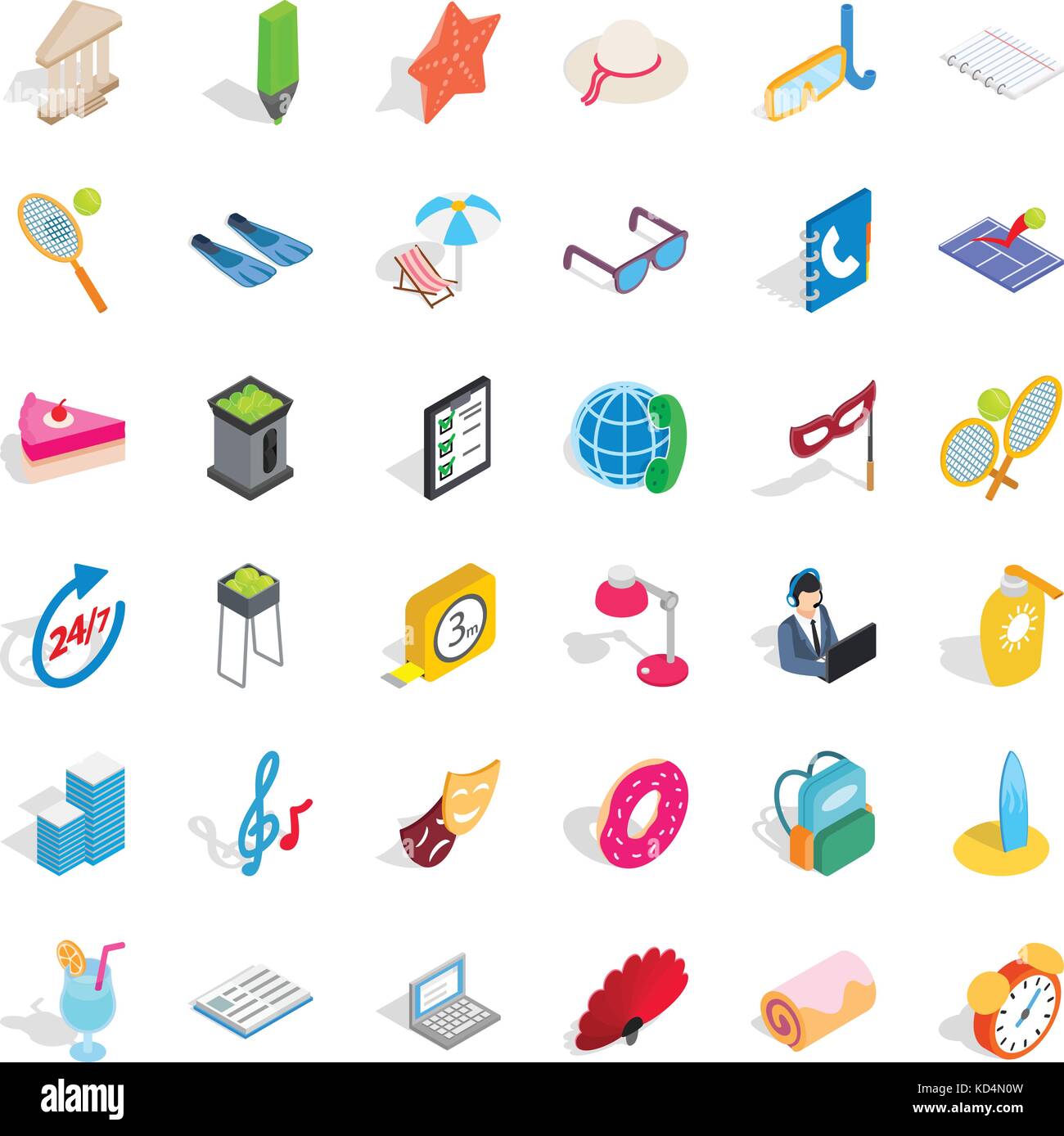Show icons set, isometric style Stock Vector Image & Art - Alamy