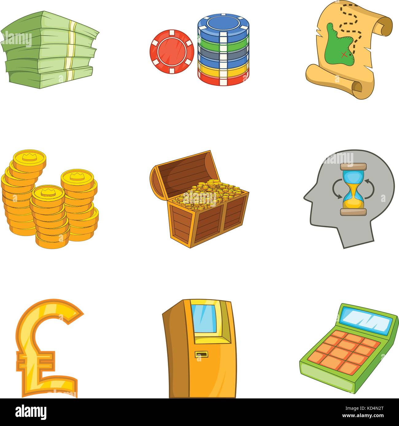 Rich man icons set, cartoon style Stock Vector Image & Art - Alamy