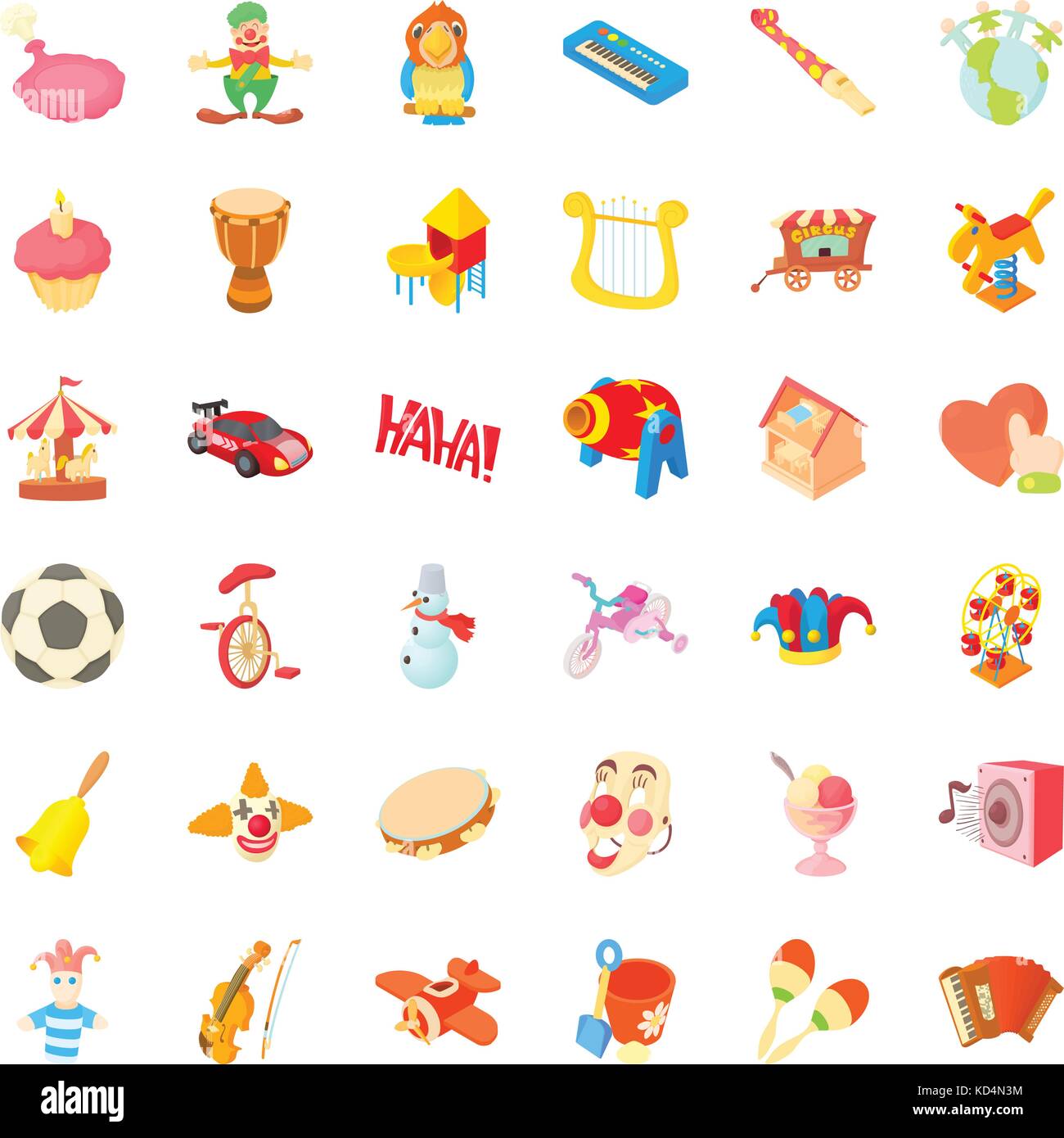 Entertainment icons set, cartoon style Stock Vector Image & Art - Alamy